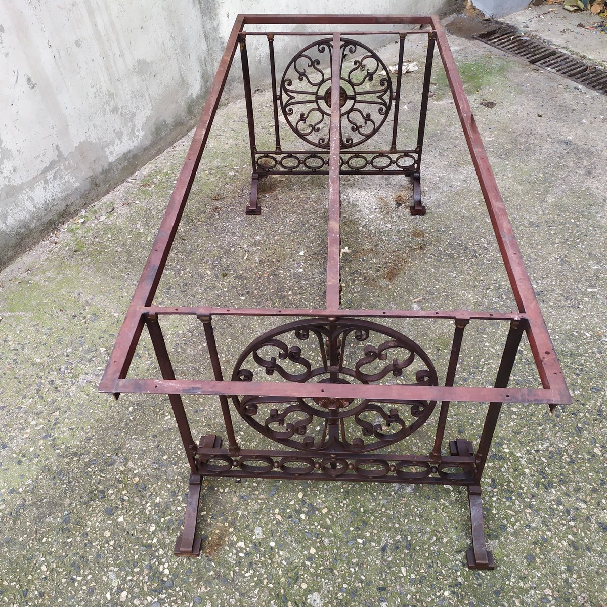 Antique Wrought Iron Table for sale at Pamono
