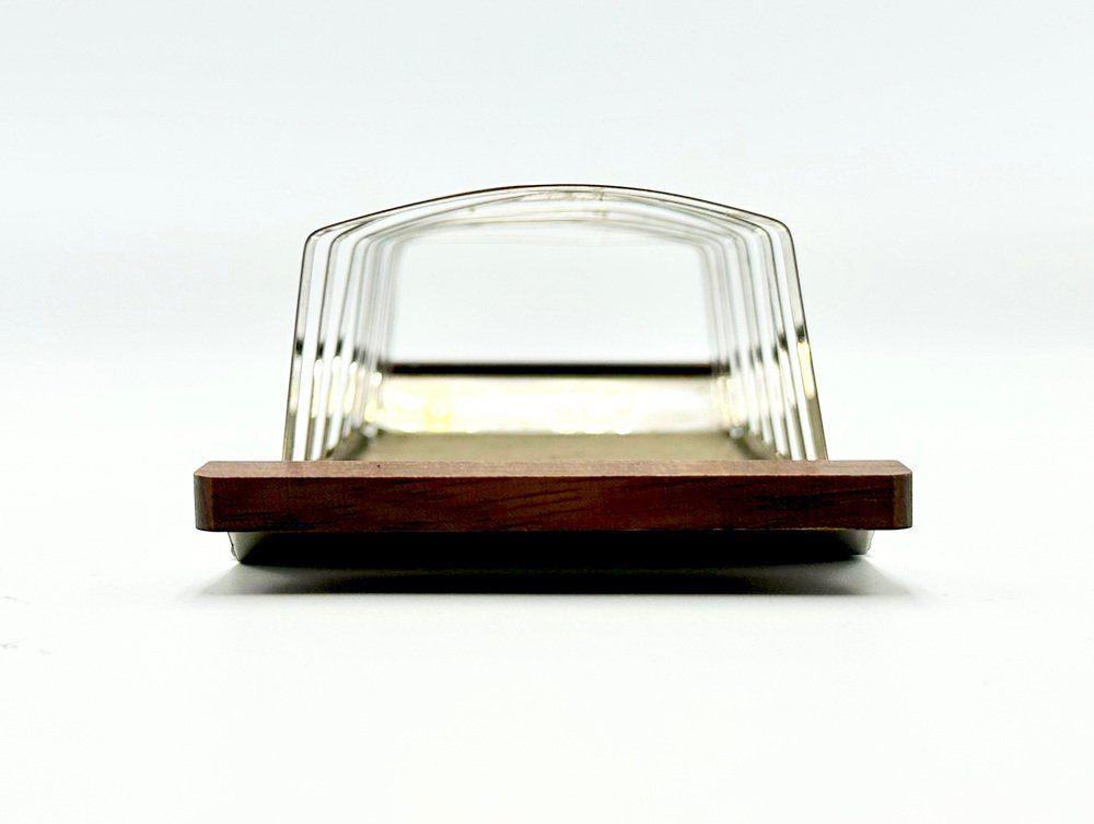 Mid-Century Modern Teak and Steel Toast Rack, 1970s for sale at Pamono Mid-Century Modern Teak and Steel Toast Rack, 1970s for sale at Pamono