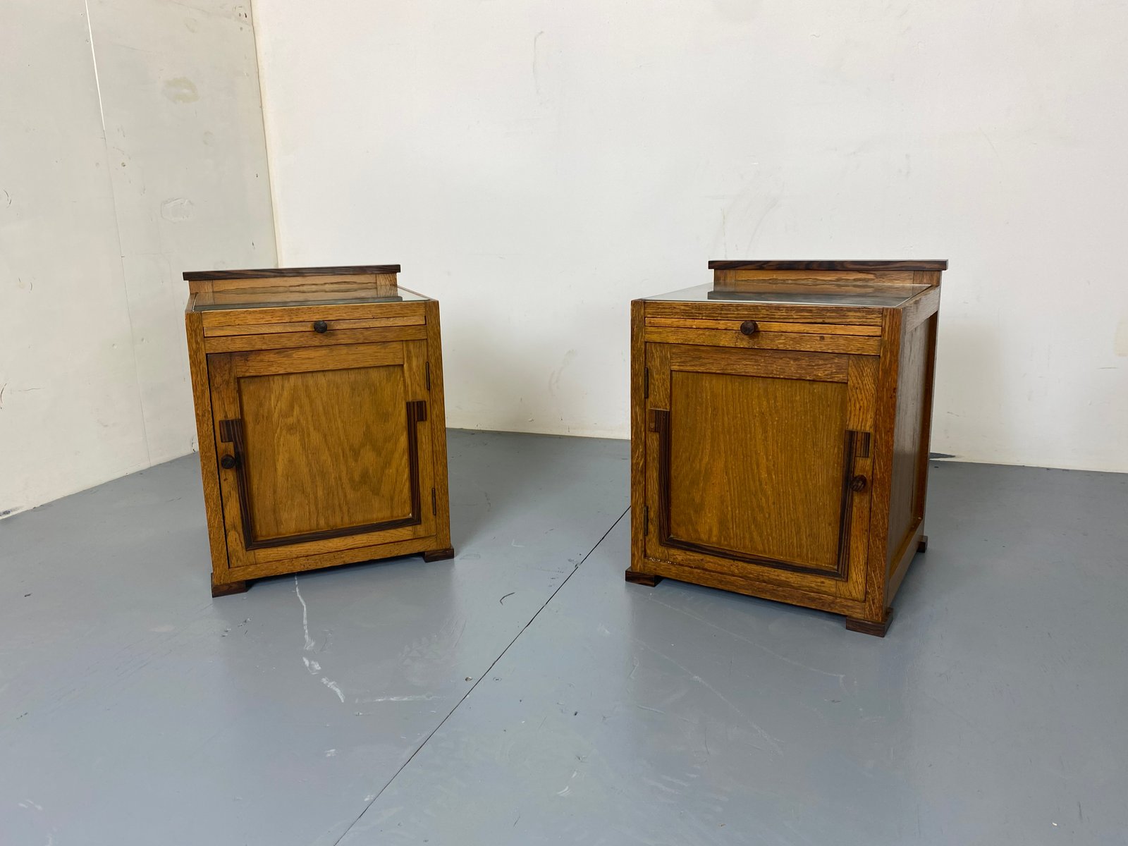 Art Deco Amsterdamse School Bedside Tables, 1920s, Set of 2 for sale at ...
