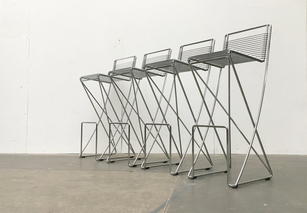 Postmodern German Kreuzschwinger Bar Stools by Till Behrens for ...
