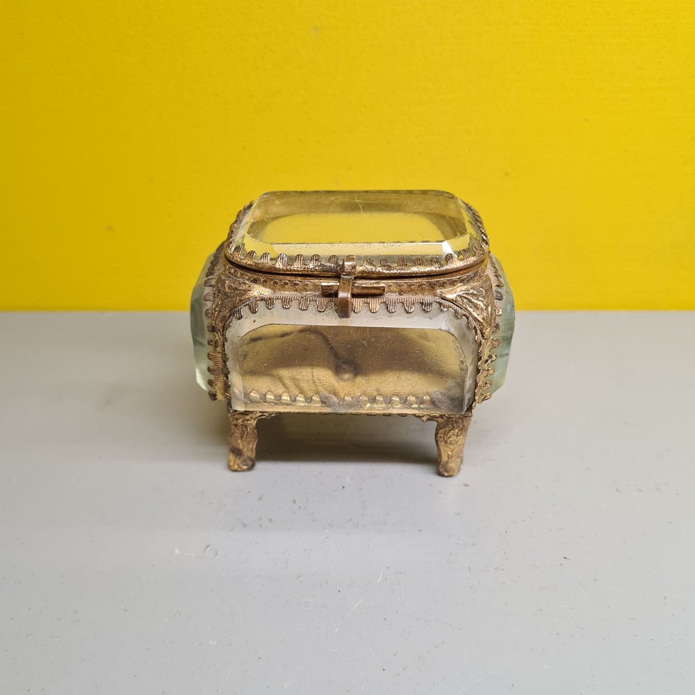 French Gold Plated Jewelry Box, 1890s for sale at Pamono