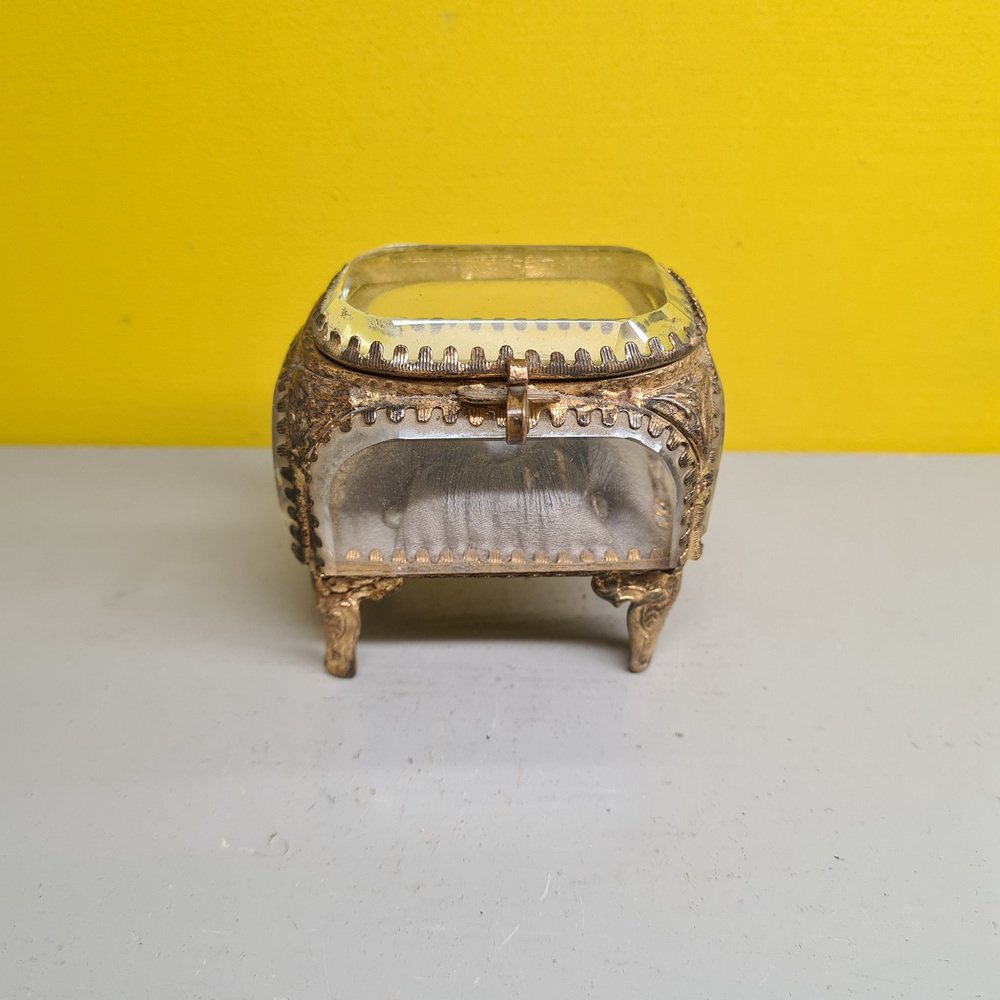 French Gold Plated Jewelry Box, 1890s for sale at Pamono