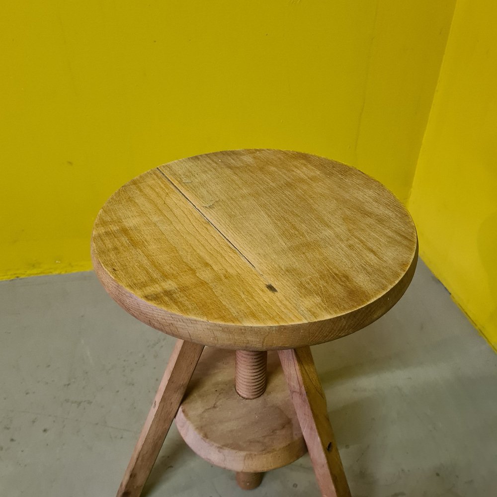 French White Oak Studio Stool, 1990s for sale at Pamono