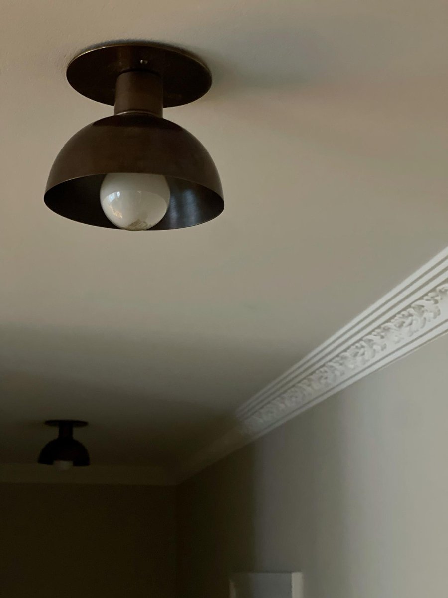 Spotlight Dot Ceiling Light with Brass Shade for sale at Pamono