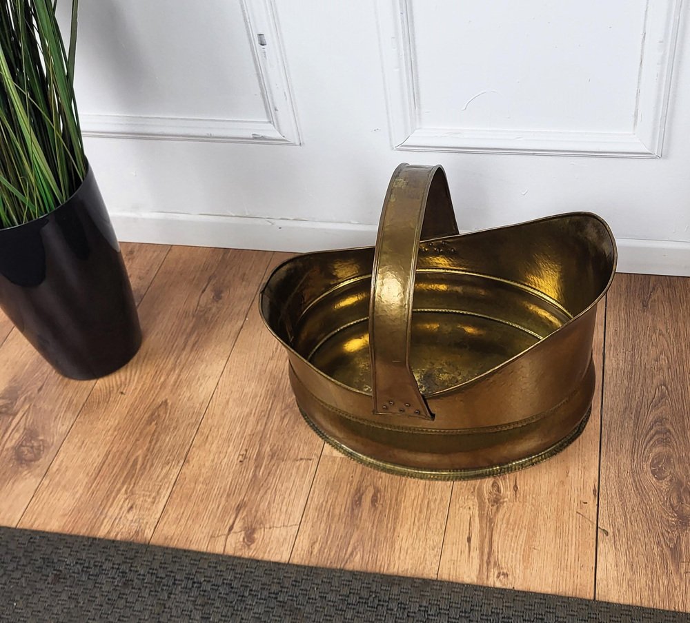 Italian Gilt Brass Bronze Fireplace Wood Log Holder Rack by Milo ...