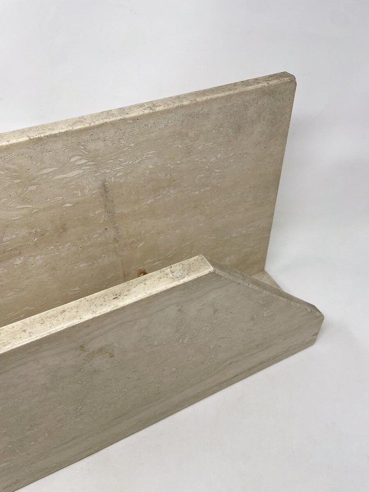 Mid-Century Travertine Magazine Rack, 1970s for sale at Pamono
