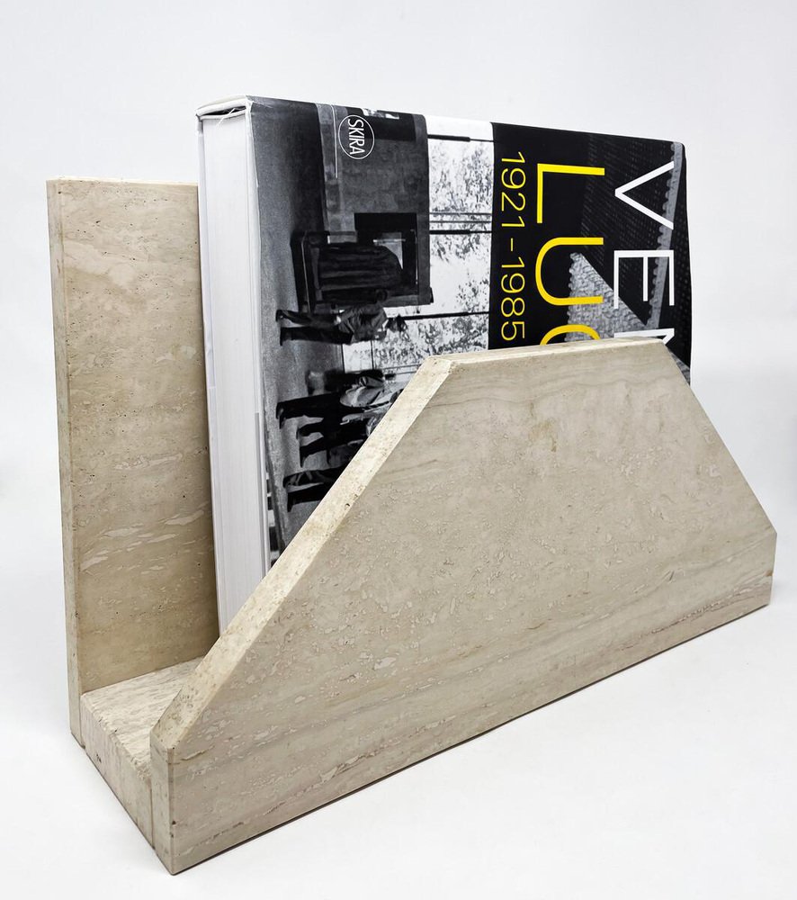 Mid-Century Travertine Magazine Rack, 1970s for sale at Pamono