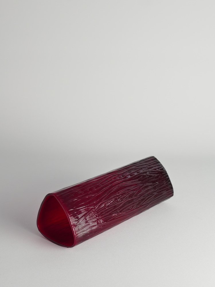 Swedish Red Devil Triangular Glass Vase by Christer Sjögren for ...