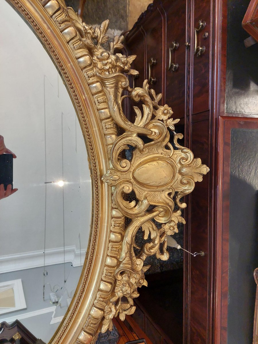 Rococo Victorian Giltwood Mirror for sale at Pamono