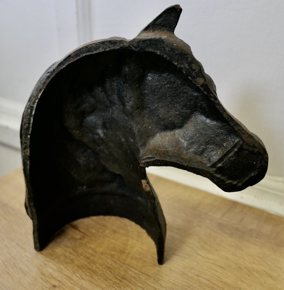 Vintage Cast Iron Half Horse Head for sale at Pamono