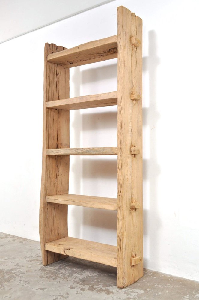 Antique Elmwood Shelving Unit, 1920s for sale at Pamono