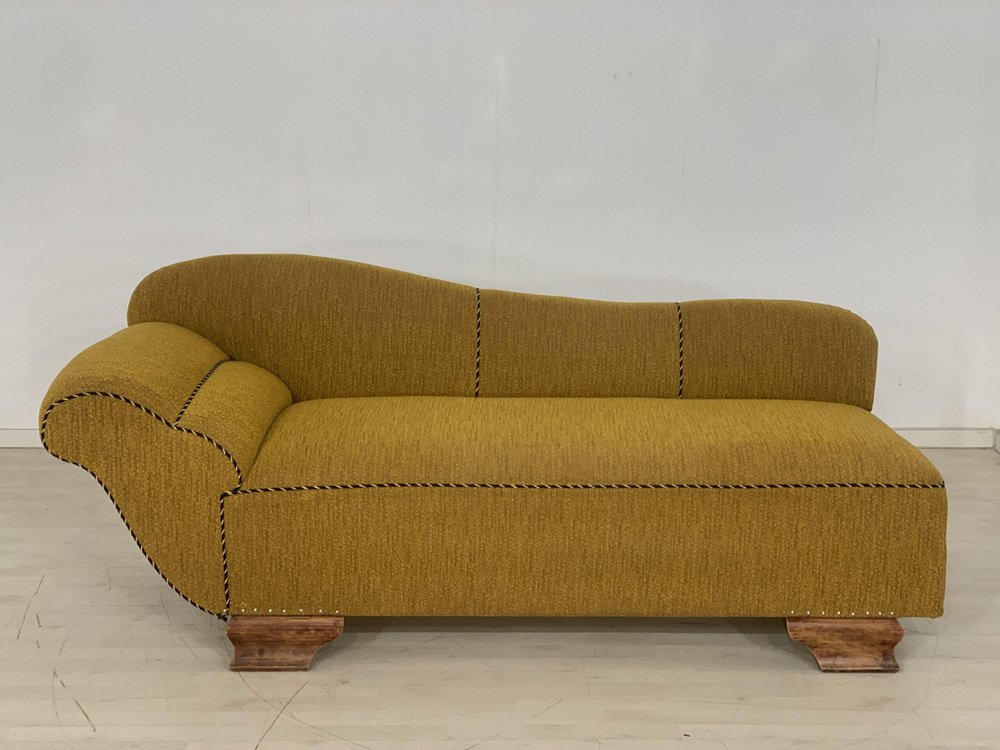 Art Deco Brown Fabric Sofa for sale at Pamono