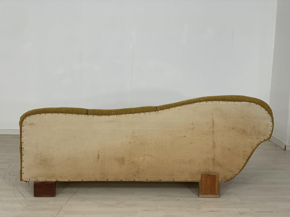 Art Deco Brown Fabric Sofa for sale at Pamono