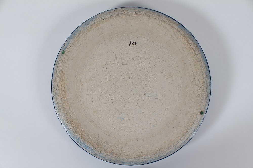 Large Low Stoneware Dish with Deep Blue Glaze by Per Linnemann-Schmidt ...