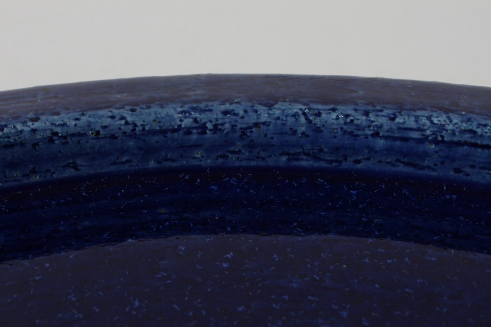Large Low Stoneware Dish with Deep Blue Glaze by Per Linnemann-Schmidt ...