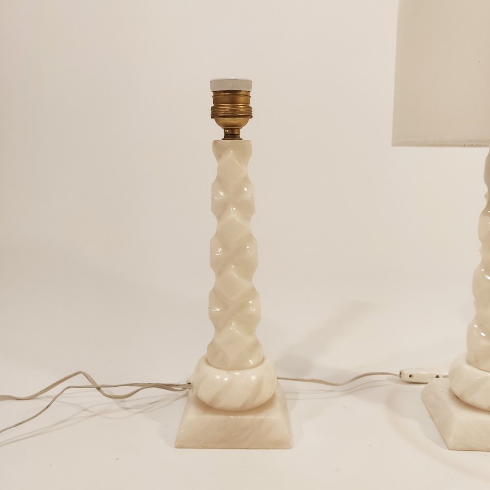 Spanish Alabaster Table Lamps, 1960s, Set of 2 for sale at Pamono