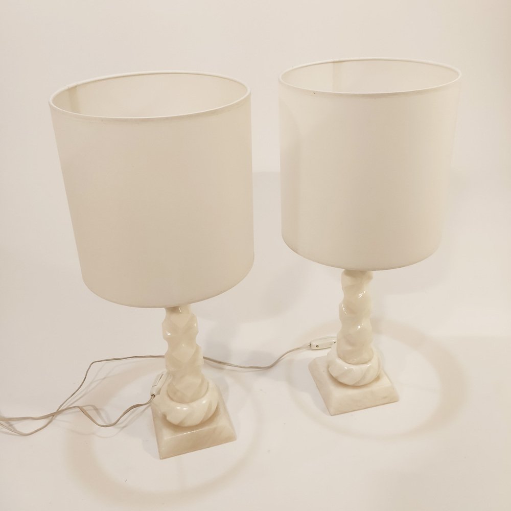 Spanish Alabaster Table Lamps, 1960s, Set of 2 for sale at Pamono