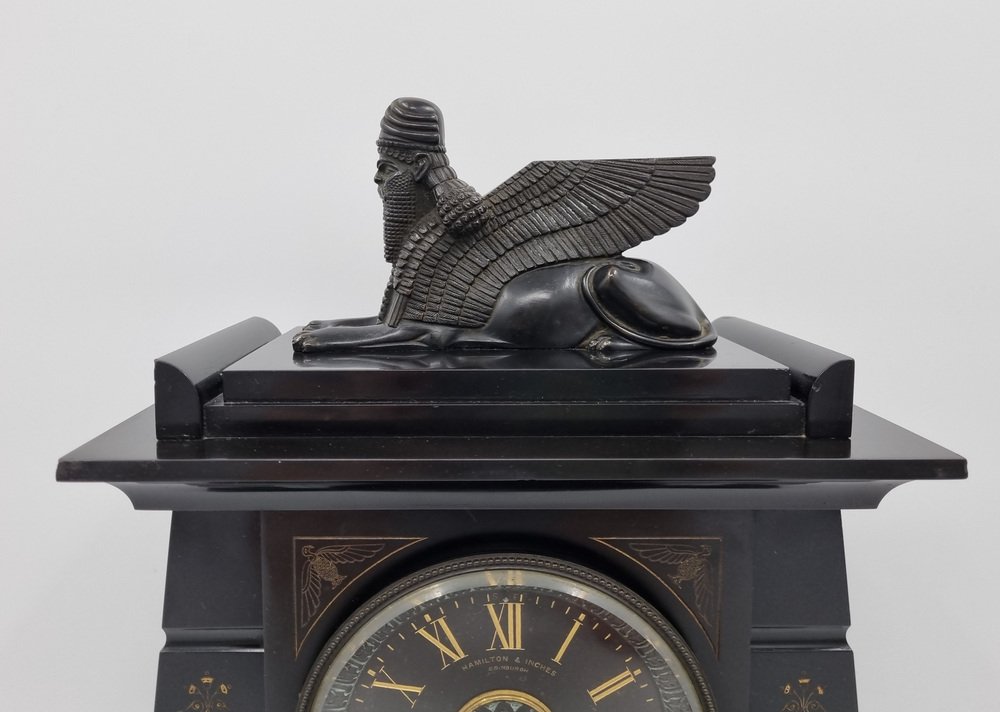 19th Century Egyptian Revival Clock from Hamilton and Inches, 1860s for ...