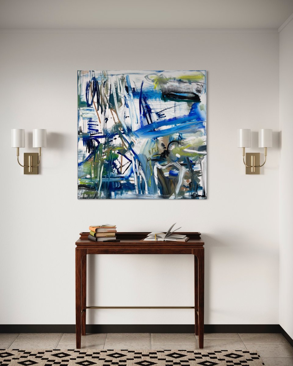 Maria Esmar, Hidden Behind Layers, Oil on Canvas for sale at Pamono