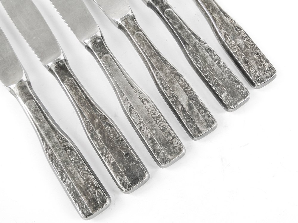 Postmodern Knives from Hefra, Poland, 1960s, Set of 6 for sale at Pamono