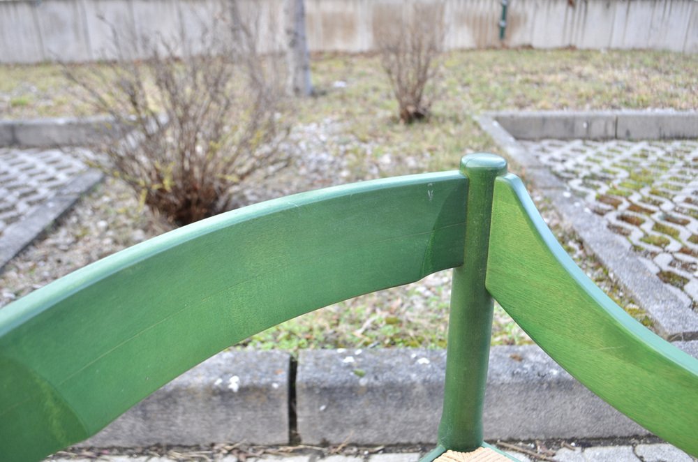 Sedia Carimate verde in legno di betulla di Vico Magistretti, anni '60 ...