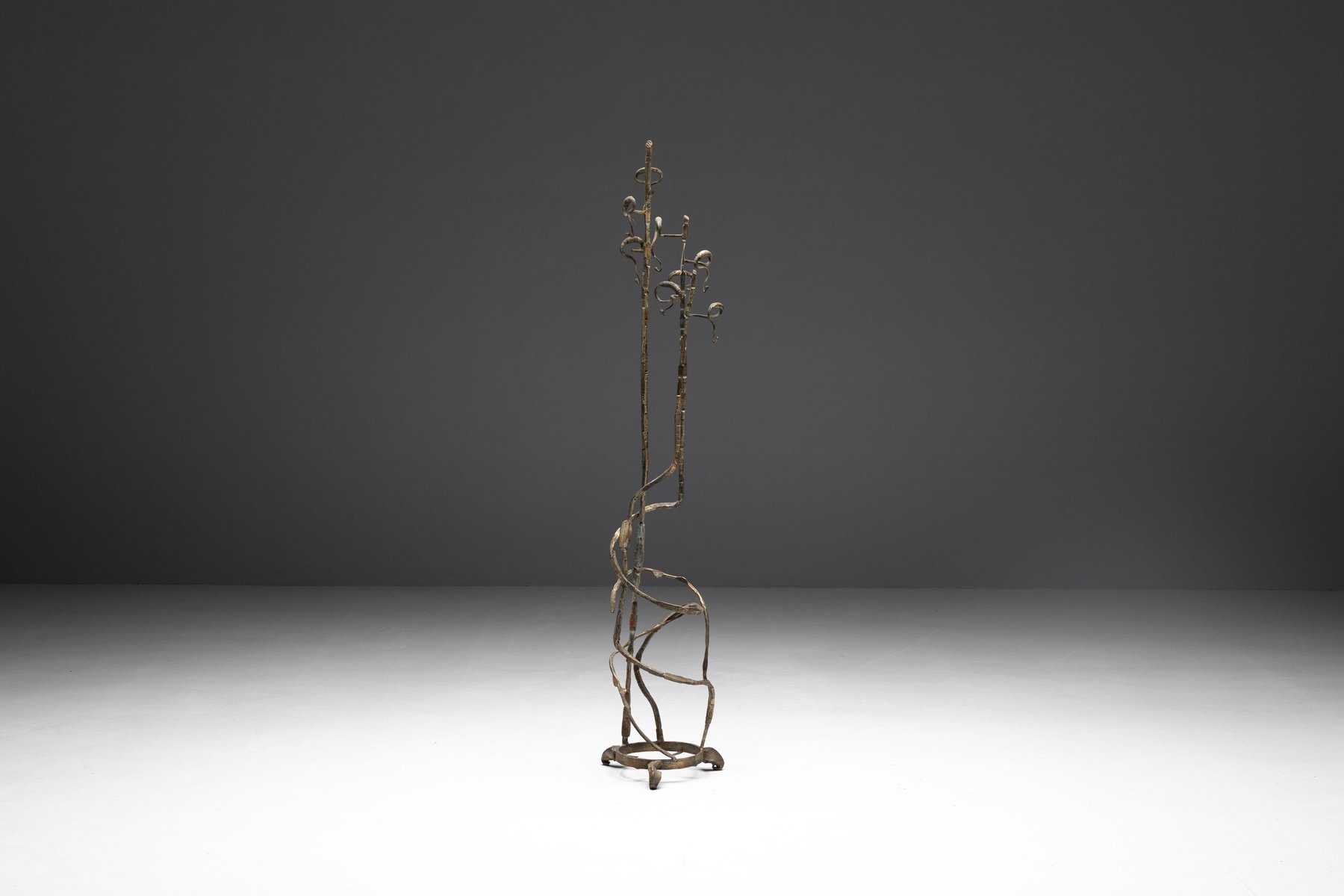 Spiral Coat Rack in Steel, 1920s for sale at Pamono