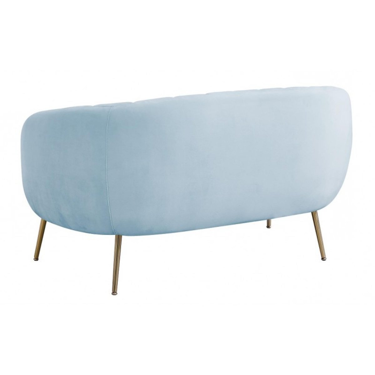 Light Blue Velvet Two-Seater Sofa by Europa Antiques for sale at Pamono