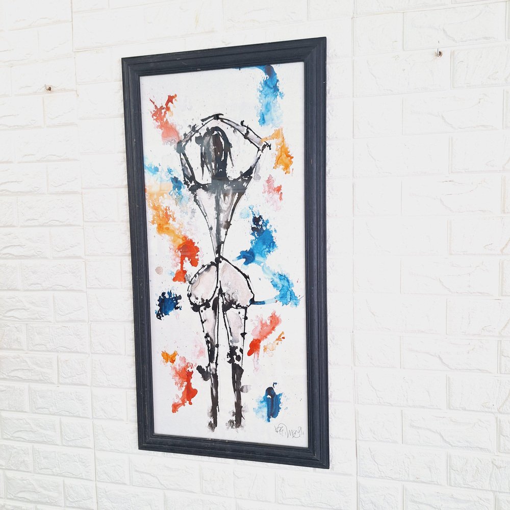 Spanish School Artist, Neo Primitive Figuration, Mixed Media on Paper ...