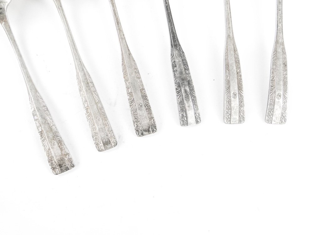 Art Deco Brass Spoons, 1950s, Set of 6 for sale at Pamono