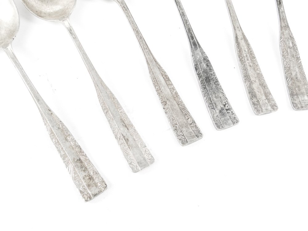 Art Deco Brass Spoons, 1950s, Set of 6 for sale at Pamono