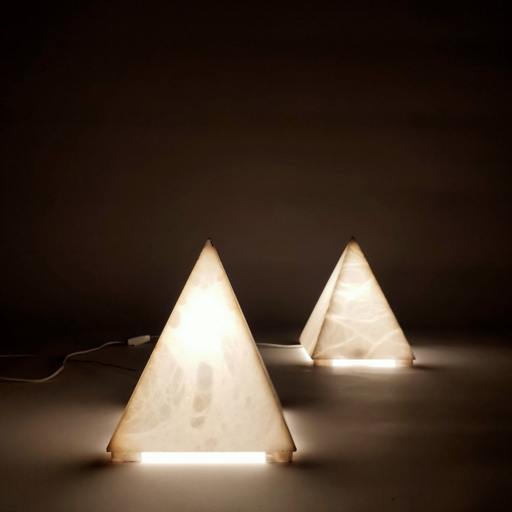 Spanish Alabaster Table Lamps, 1950s, Set of 2 for sale at Pamono