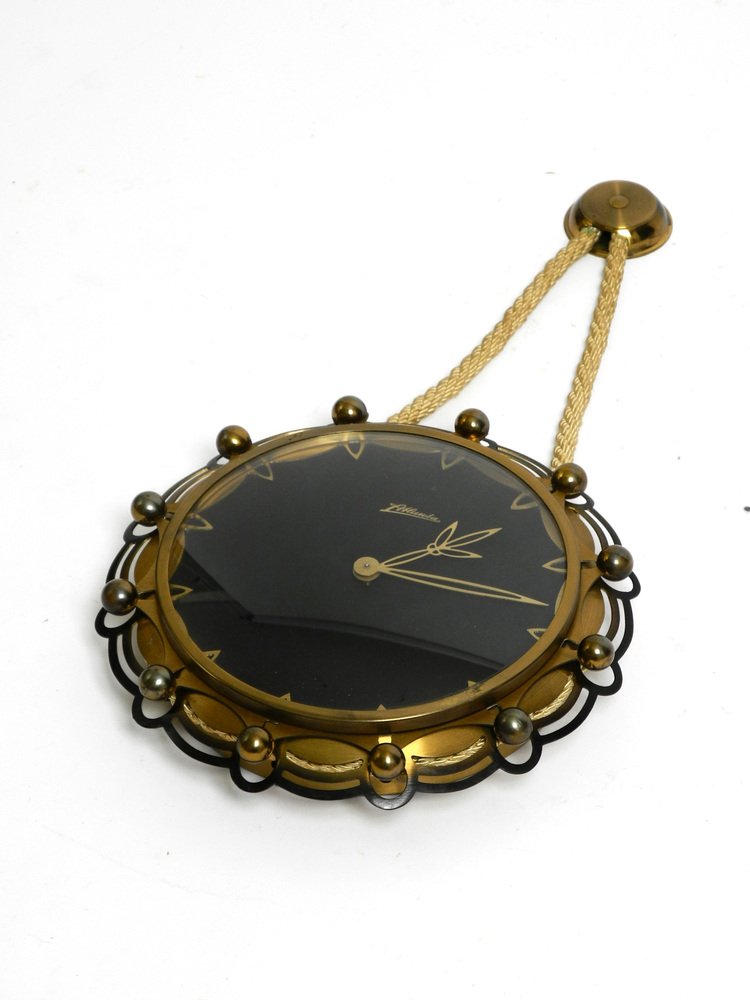 Mid-Century Mechanical Atlanta Wall Clock with 10 Day Movement and Gong ...