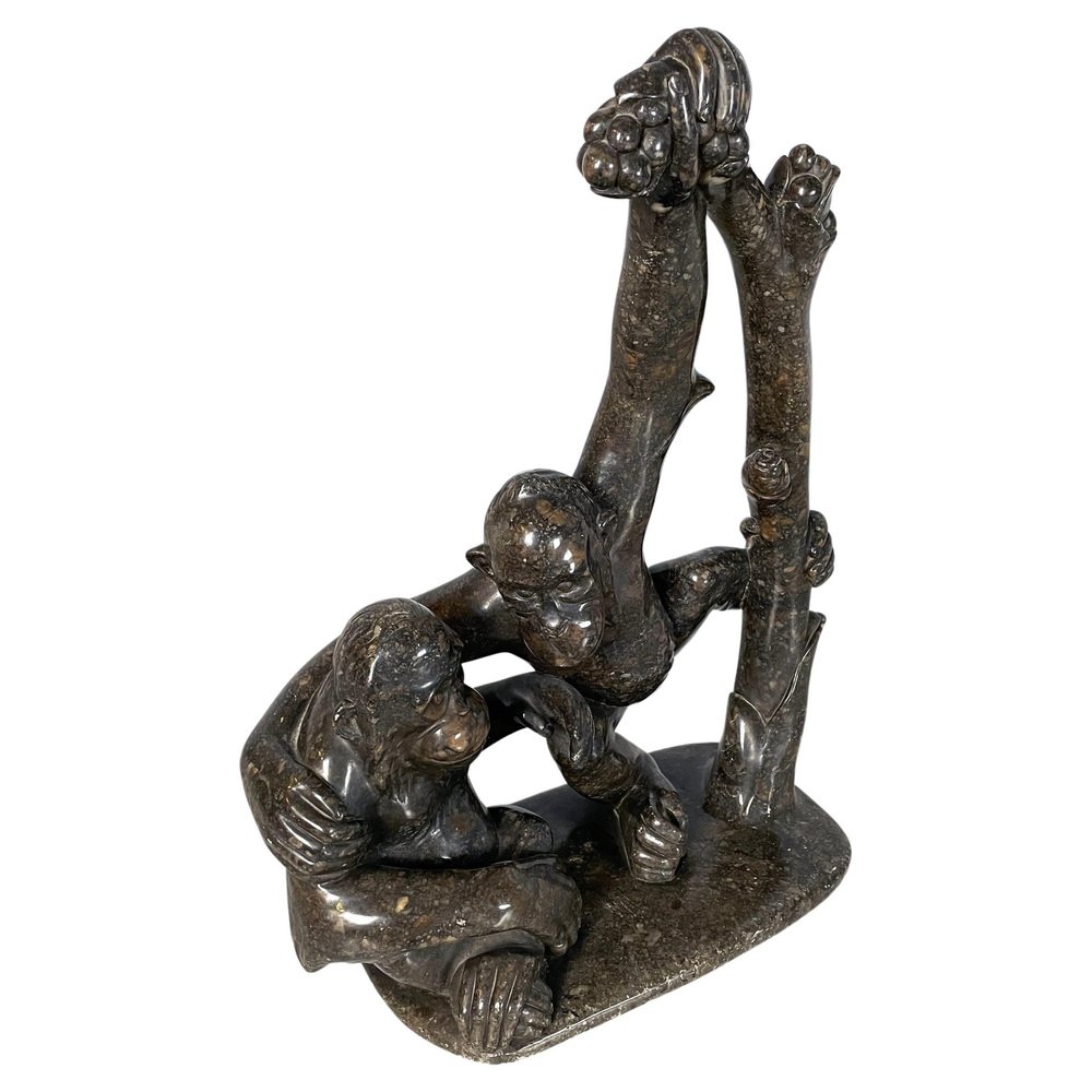 Italian Artist, Sculpture of Monkeys, Mid-20th Century, Marble for sale ...