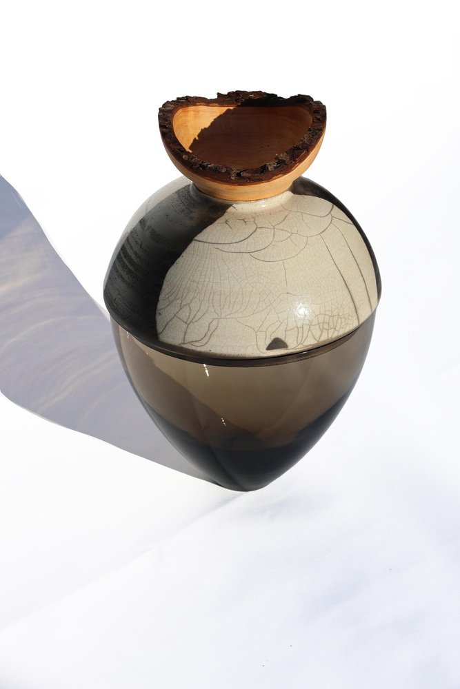 Butterfly Stacking Smoke and White Vase by Pia Wüstenberg for sale at ...