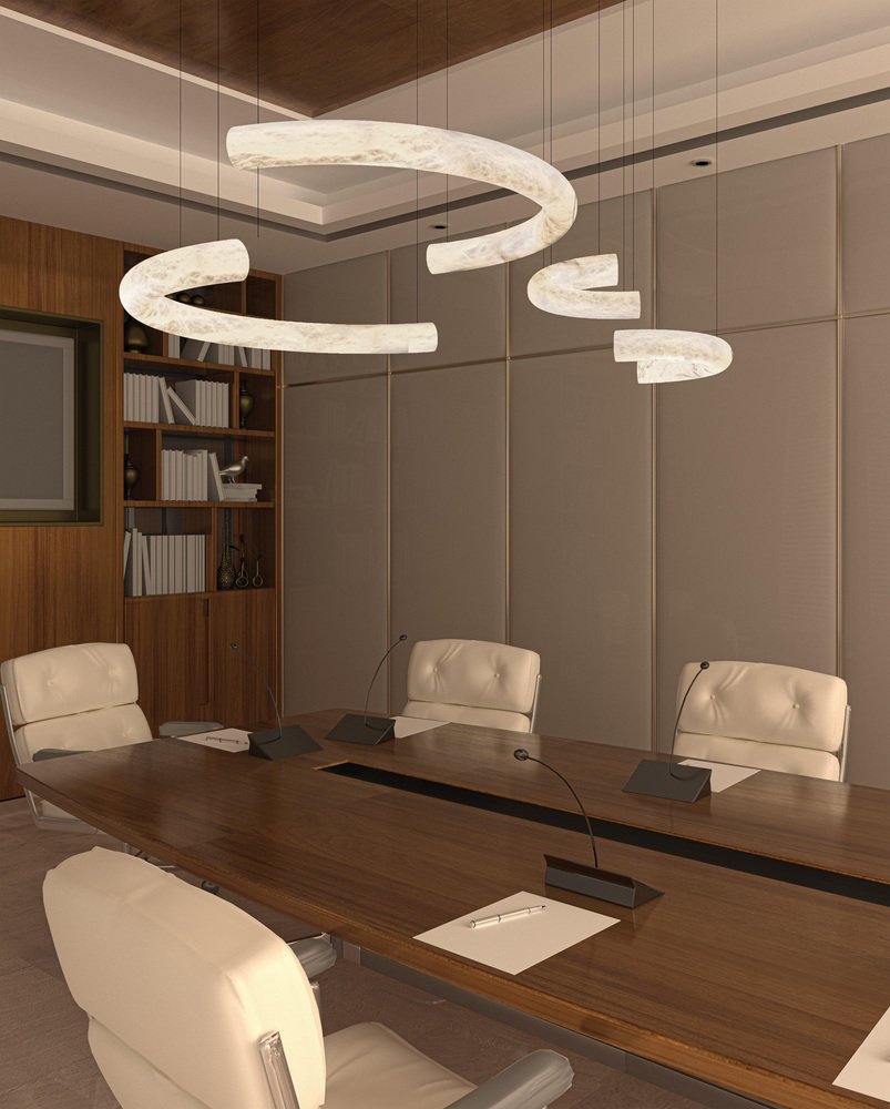 Small Futatsu Suspension Lamp by Alabastro Italiano for sale at Pamono