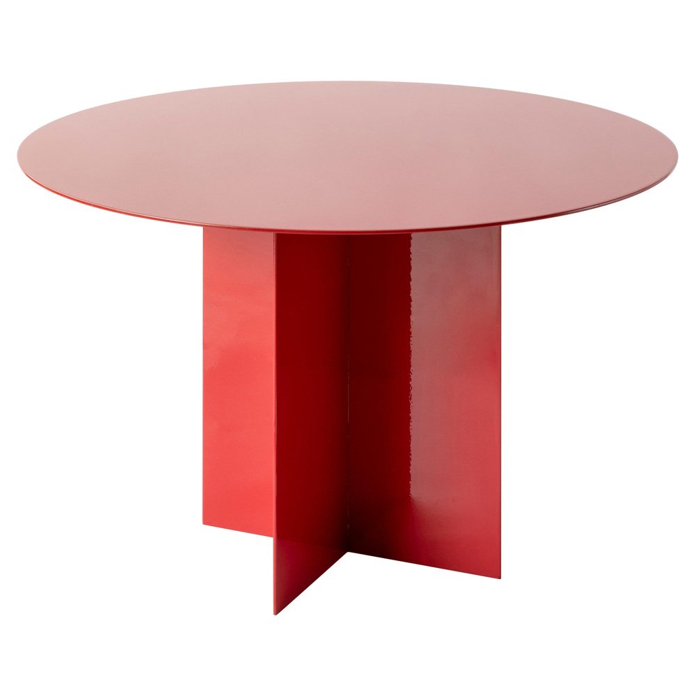 Large Round Red Coffee Table by Secondome Edizioni for sale at Pamono