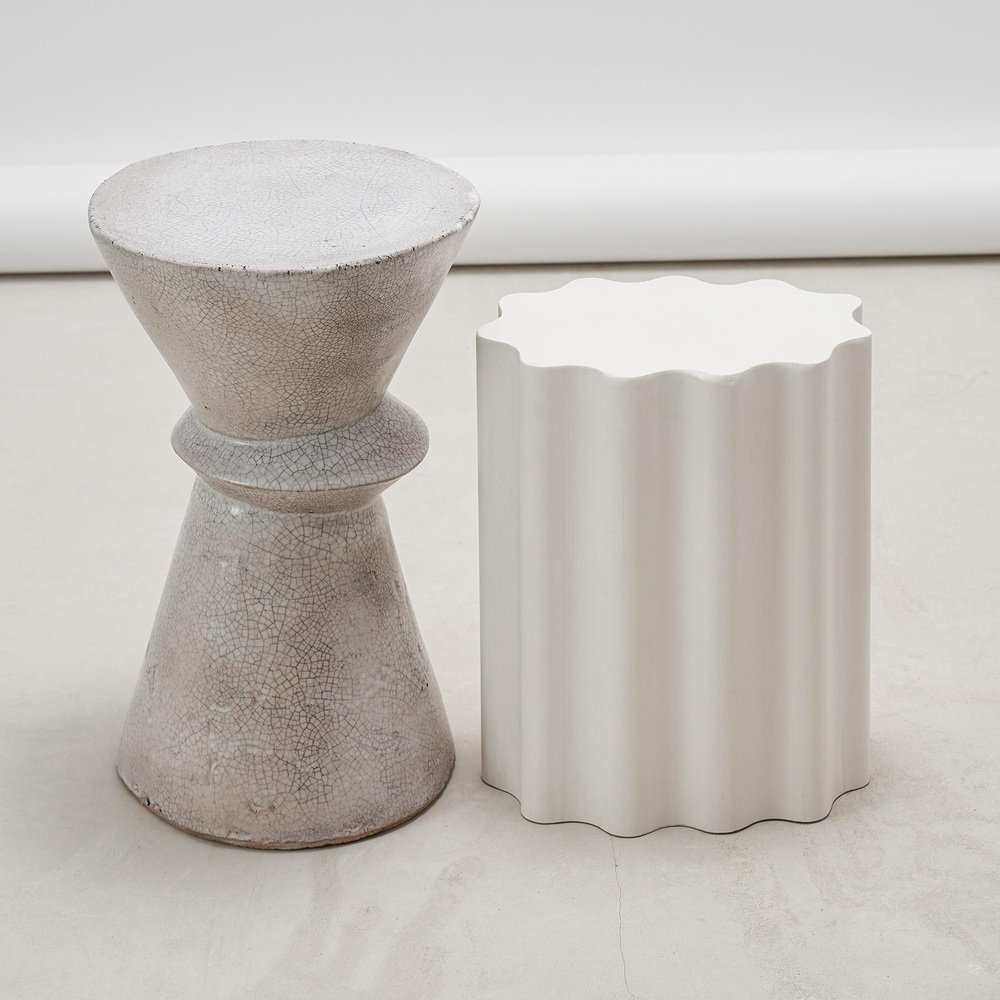 Beige Crackle Side Table by Perler for sale at Pamono