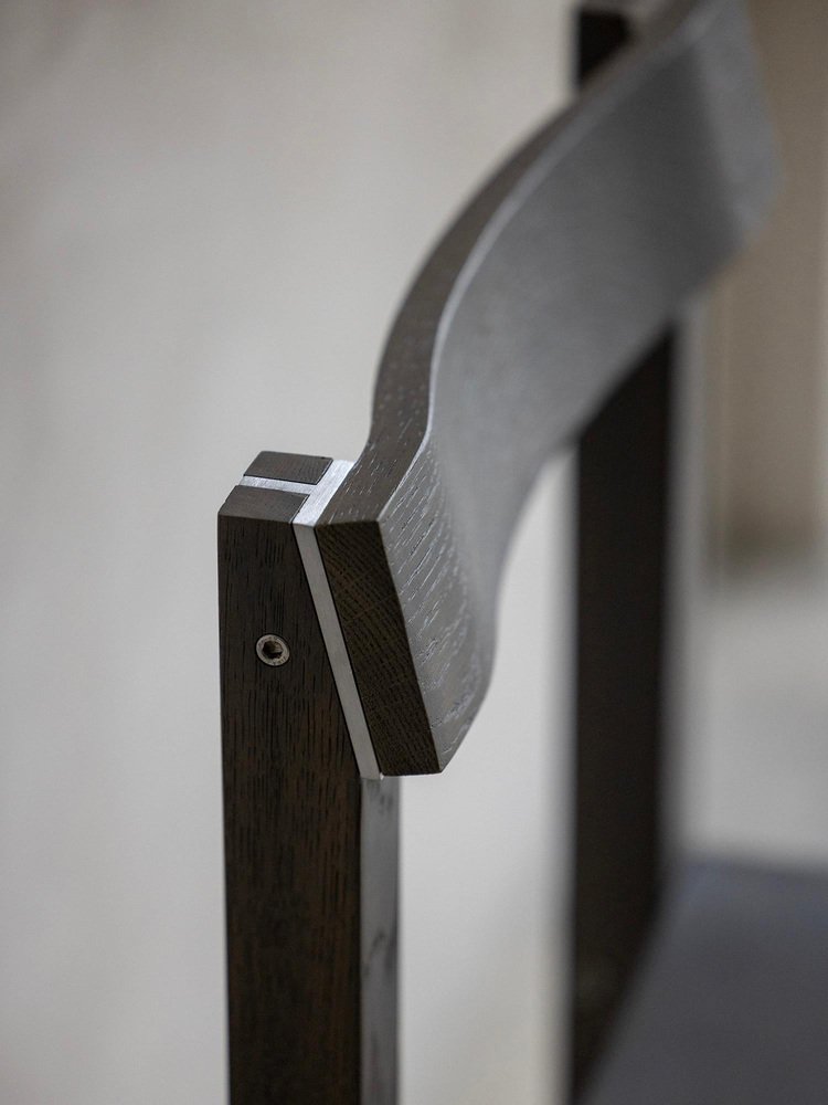 Tal Chairs in Grey Oak by Léonard Kadid for Kann Design, Set of 8 for ...