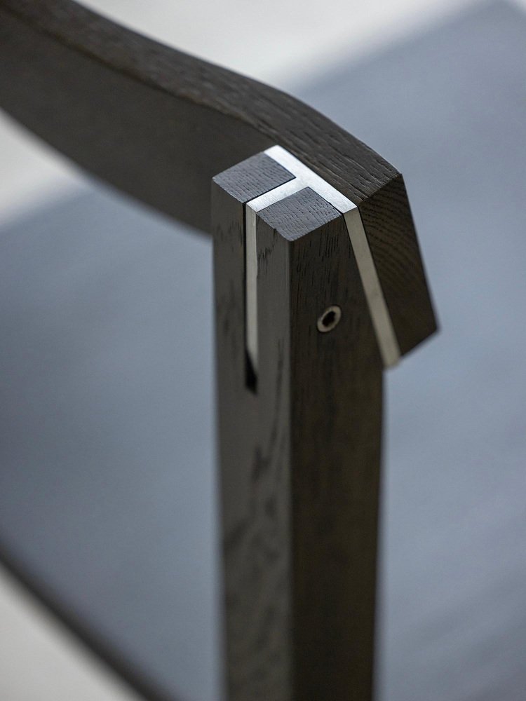 Tal Chairs in Grey Oak by Léonard Kadid for Kann Design, Set of 8 for ...