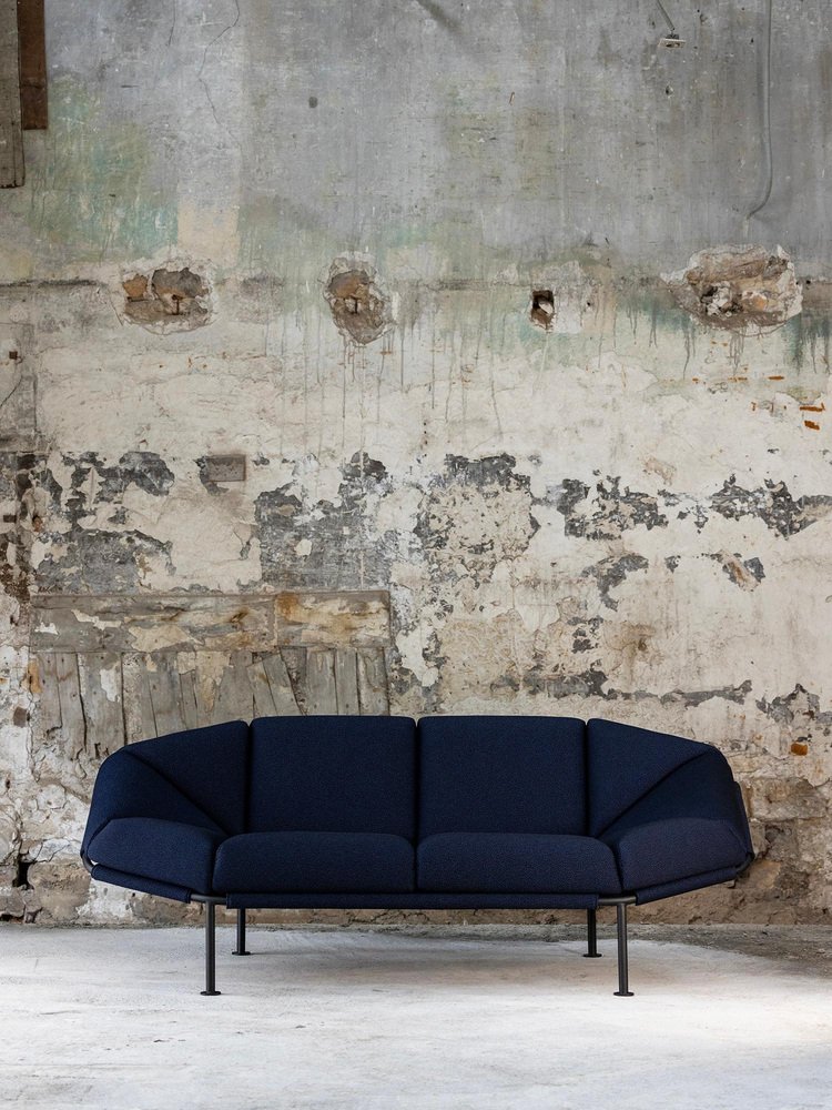 Navy Blue Atlas 2-Seater Sofa by Kann Design for sale at Pamono