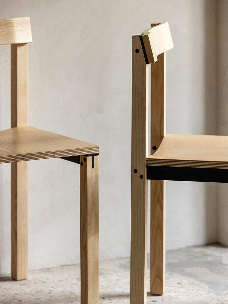 Tal Chairs in Ash by Léonard Kadid for Kann Design, Set of 8 for sale ...