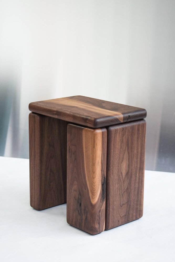 Timber Stool Walnut by Onno Adriaanse for sale at Pamono