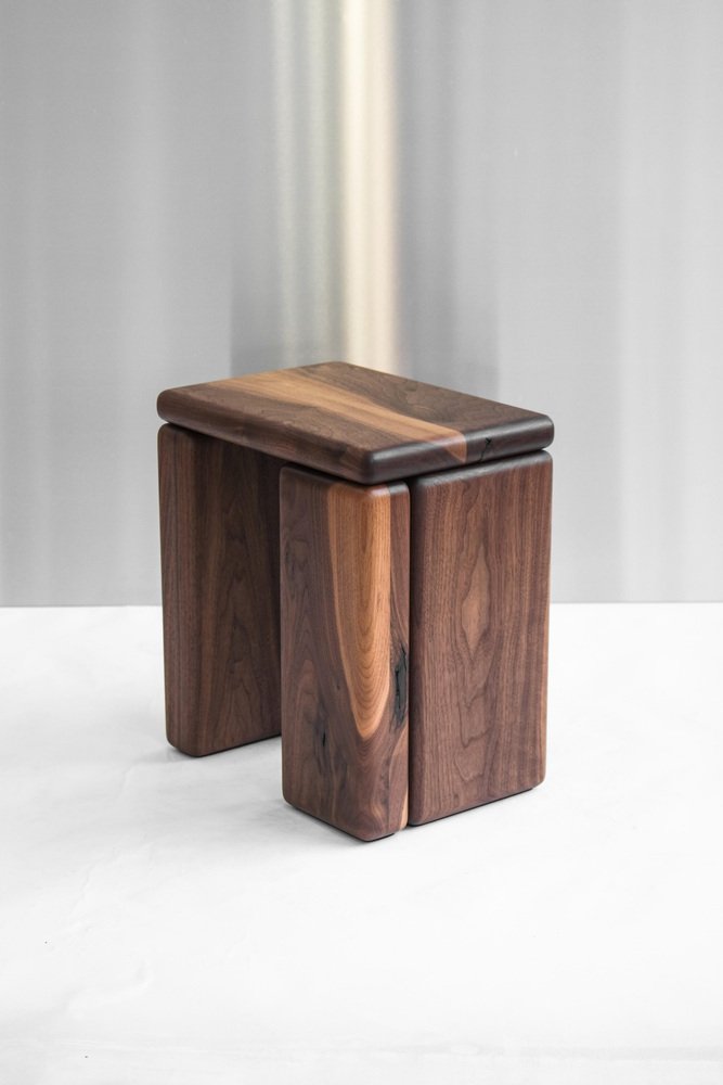 Timber Stool Walnut by Onno Adriaanse for sale at Pamono