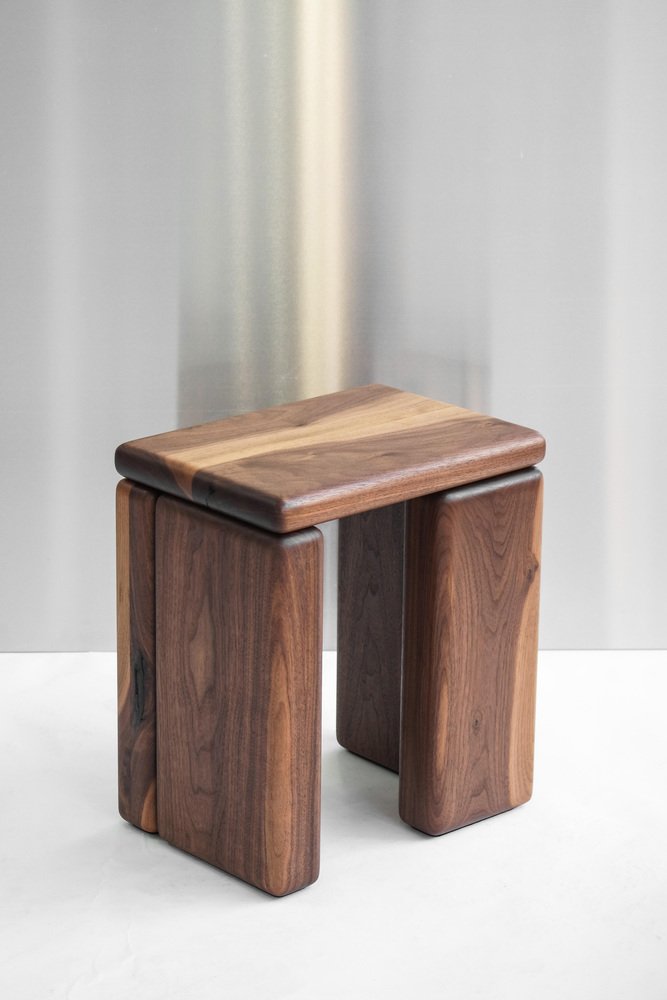 Timber Stool Walnut by Onno Adriaanse for sale at Pamono