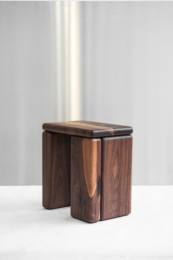 Timber Stool Walnut by Onno Adriaanse for sale at Pamono