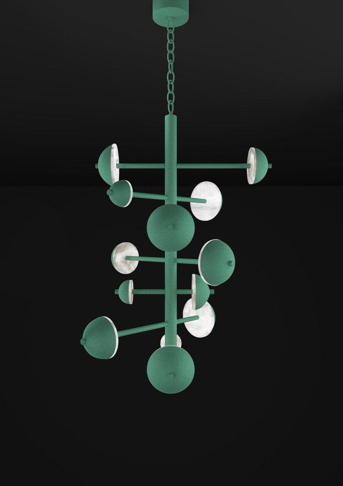 Ares Freedom Green Metal Chandelier by Alabastro Italiano for sale at ...