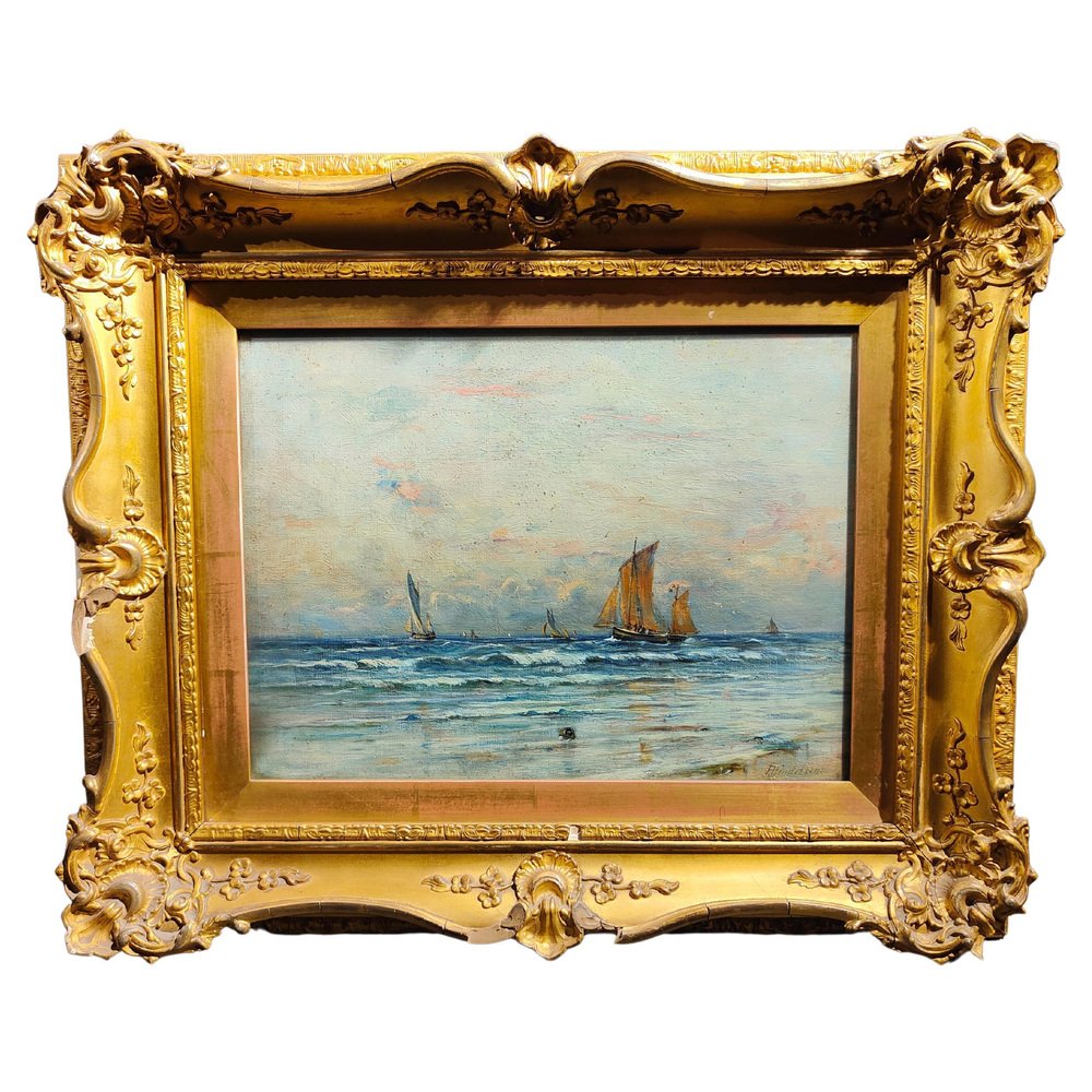 Joseph Henderson, Nautical Scene, 1860, Oil on Canvas for sale at Pamono