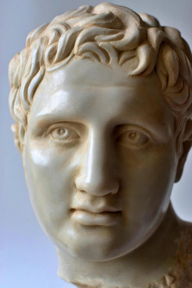 20th Century Italian Sculpture Lisippea Apoxiomenos Head in Marble for ...