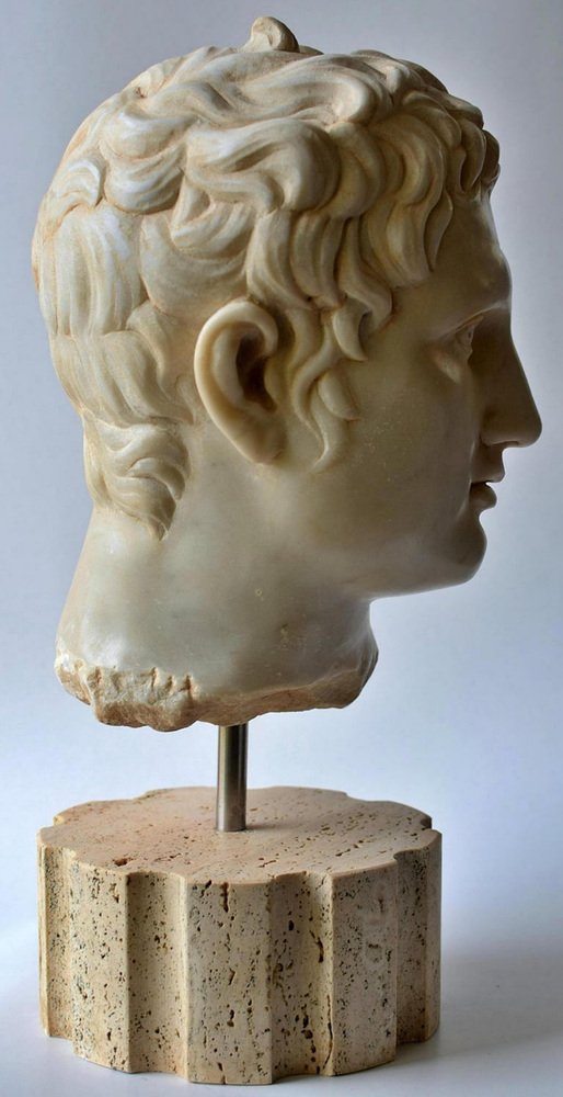 20th Century Italian Sculpture Lisippea Apoxiomenos Head in Marble for ...