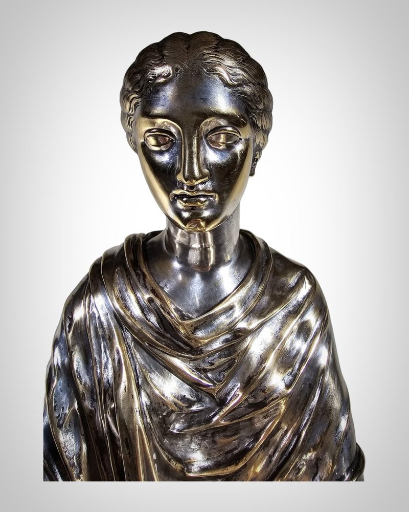 Bronze Sculpture Depicting Greek Lady Seated, 1875 for sale at Pamono
